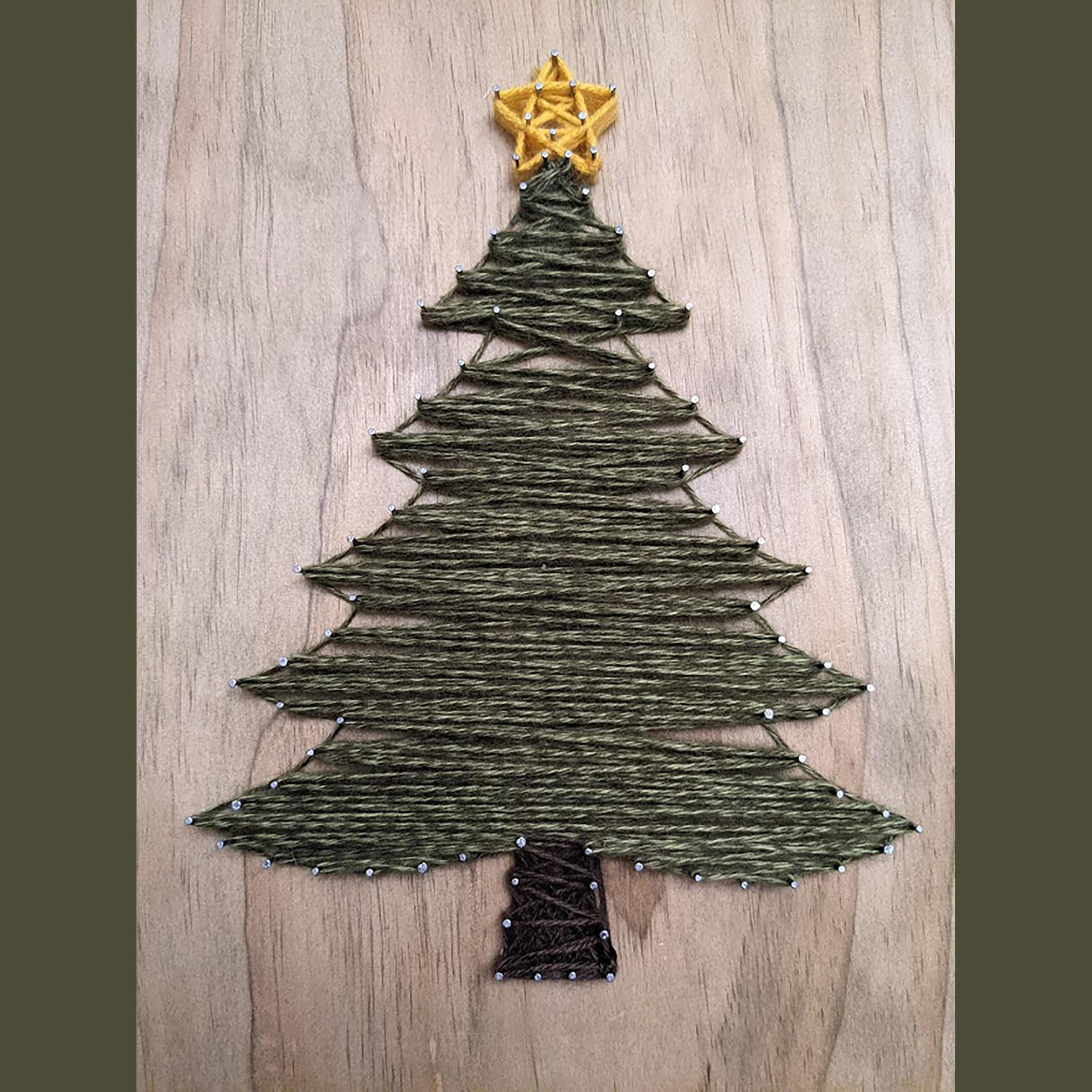 DIGITAL DOWNLOAD : String Art Template Christmas Tree 10.5" Tall- Print ...