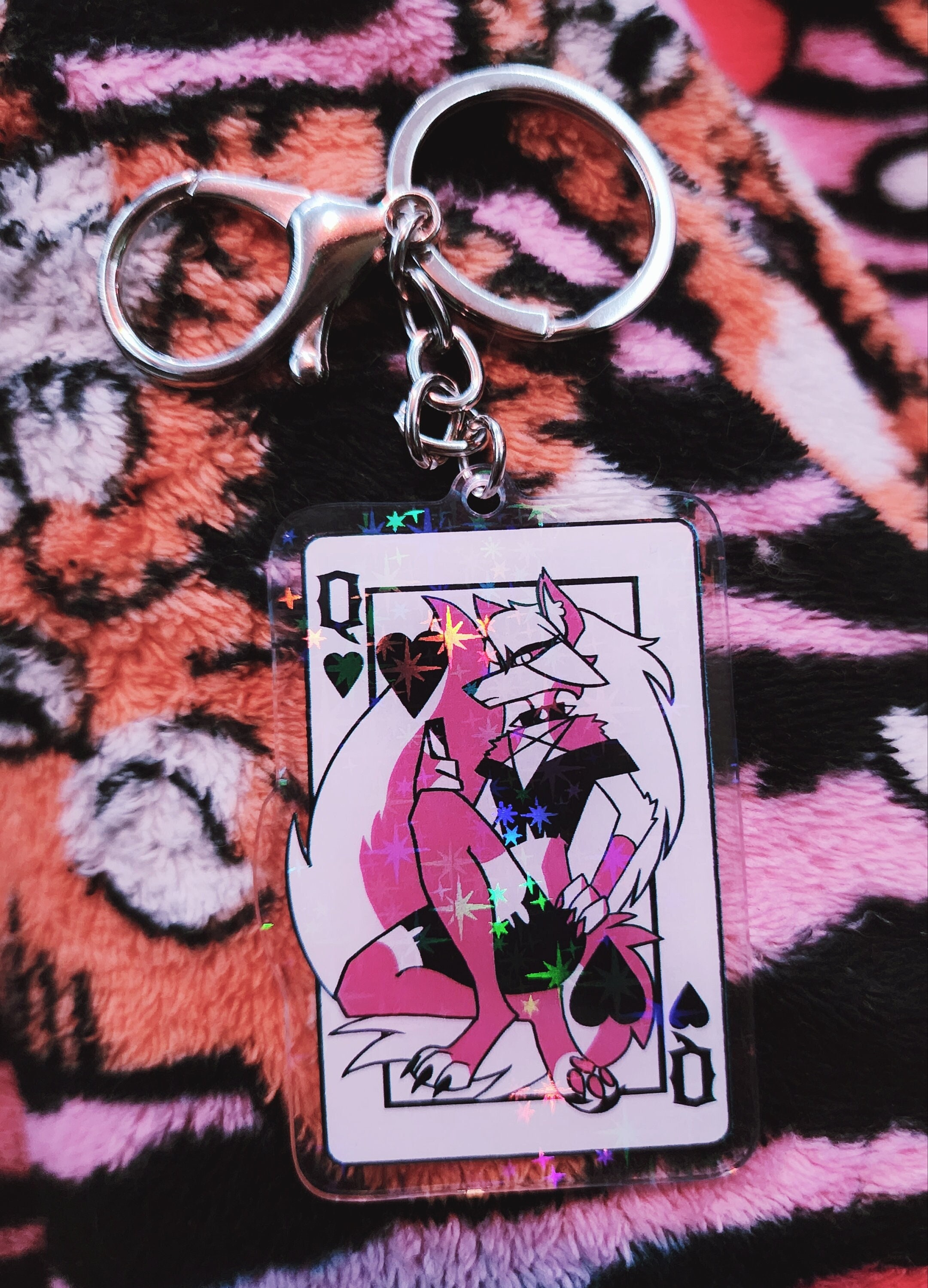 Pink Loona Acrylic Keychain Double-sided Holographic - Etsy