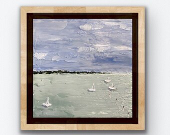Textured Seascape Painting - Etsy
