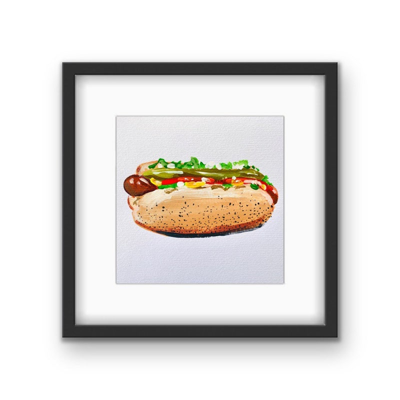 Hot Dog Art - Etsy