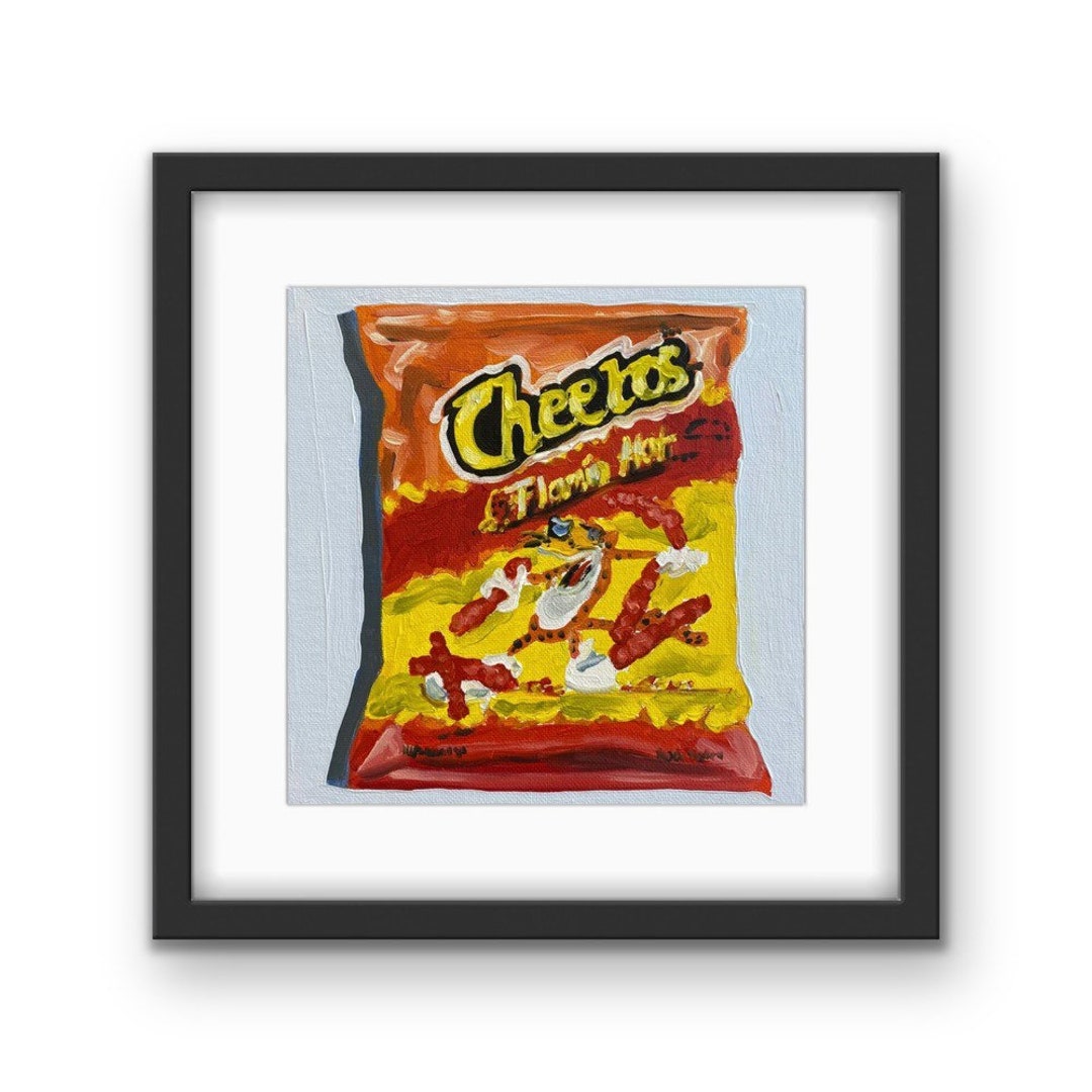 Flamin Hot Cheetos Framed Print With Mat | Food Art | Cheetos Art Print ...