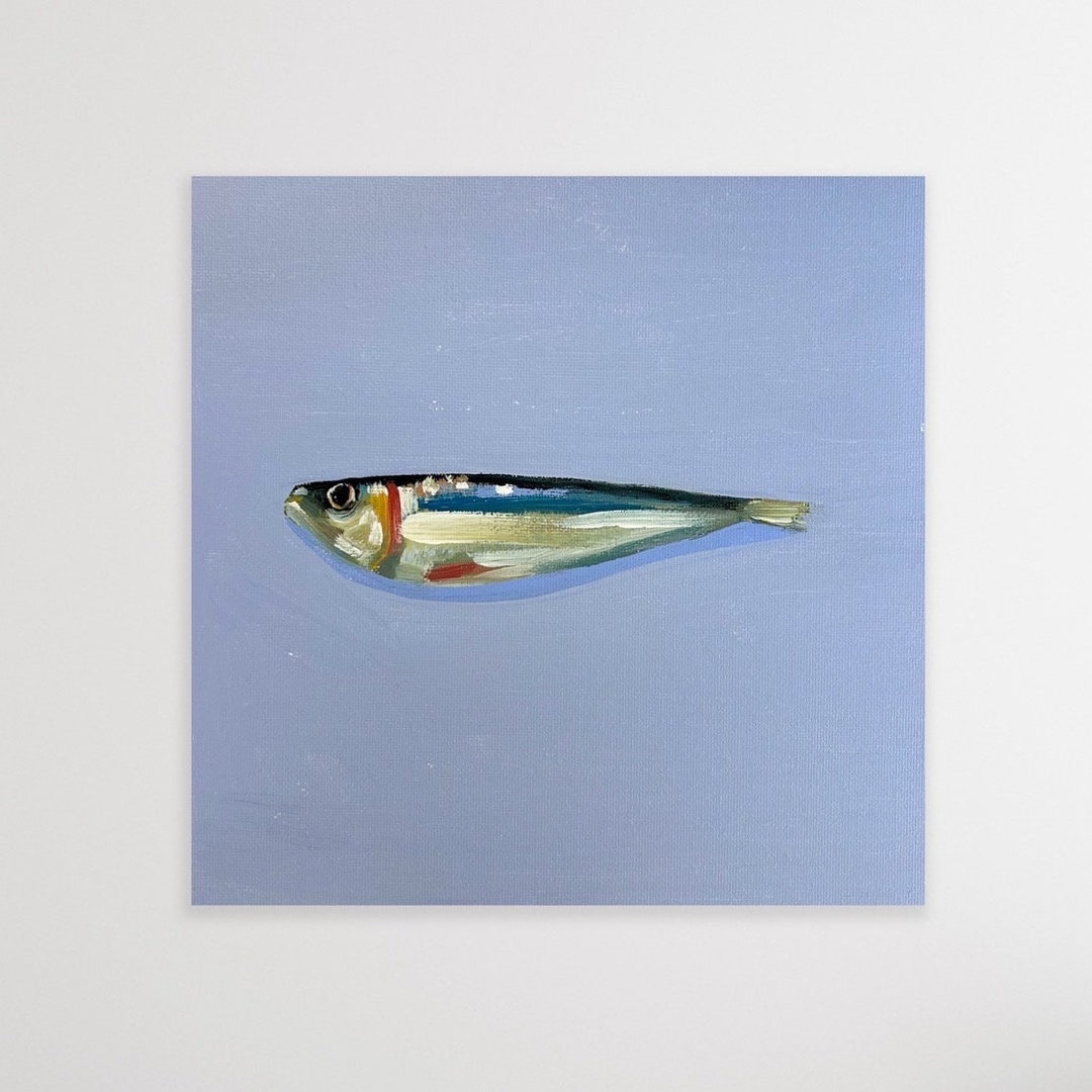 Sardine Still Life Painting on Canvas Sardine Art Fish Art Fish ...