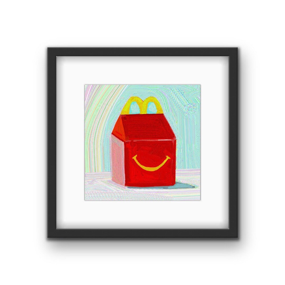 Mcdonalds Happy Meal Framed Print With Mat | Mcdonalds Art Print ...