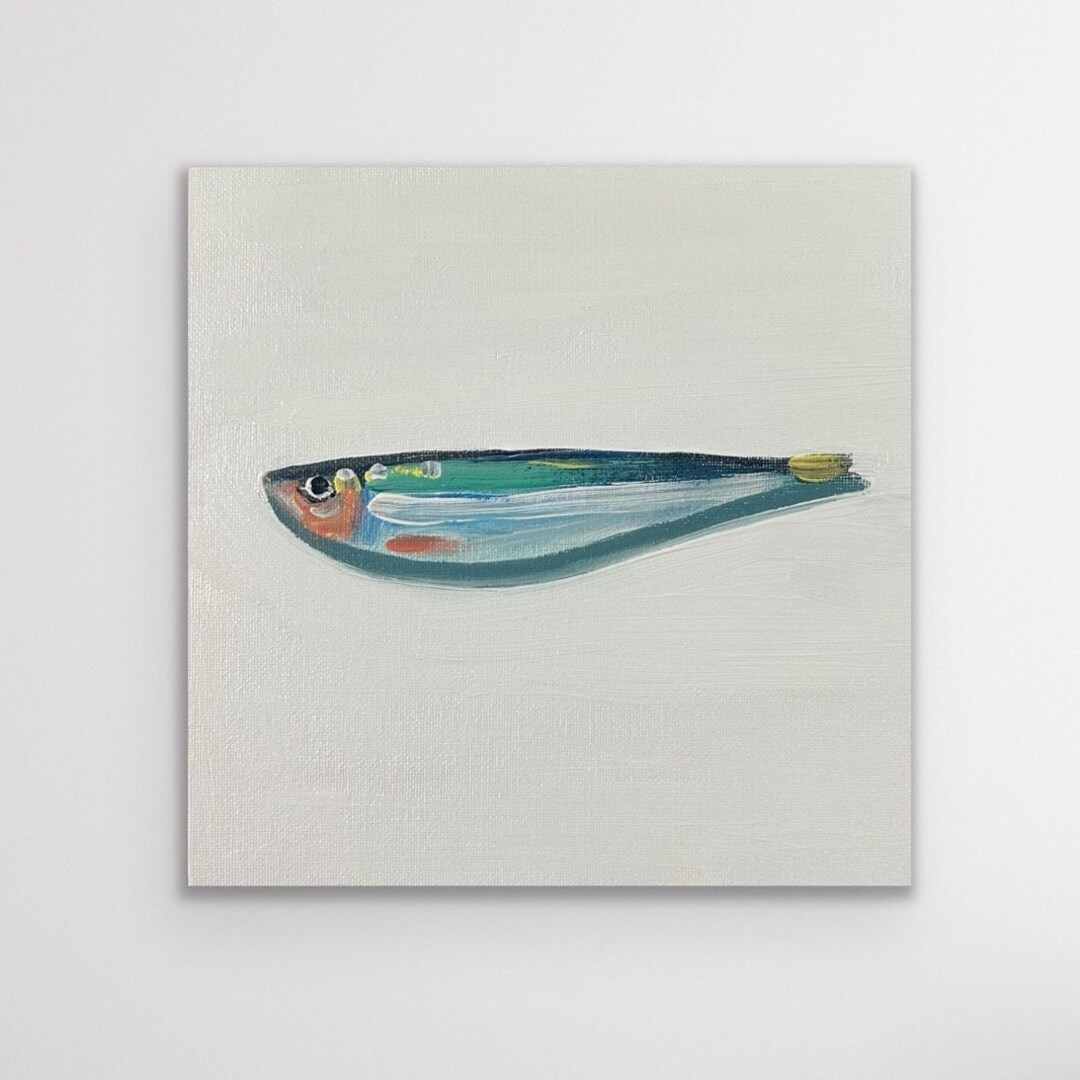 Sardine Still Life Painting on Canvas Sardine Art Fish Art Fish ...