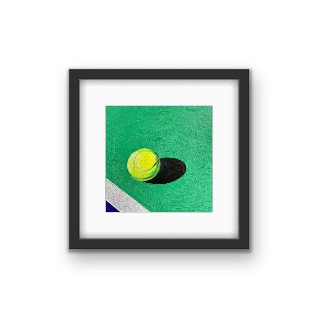 Tennis Ball Framed Print With Mat | Tennis Art | Tennis Print | Tennis ...