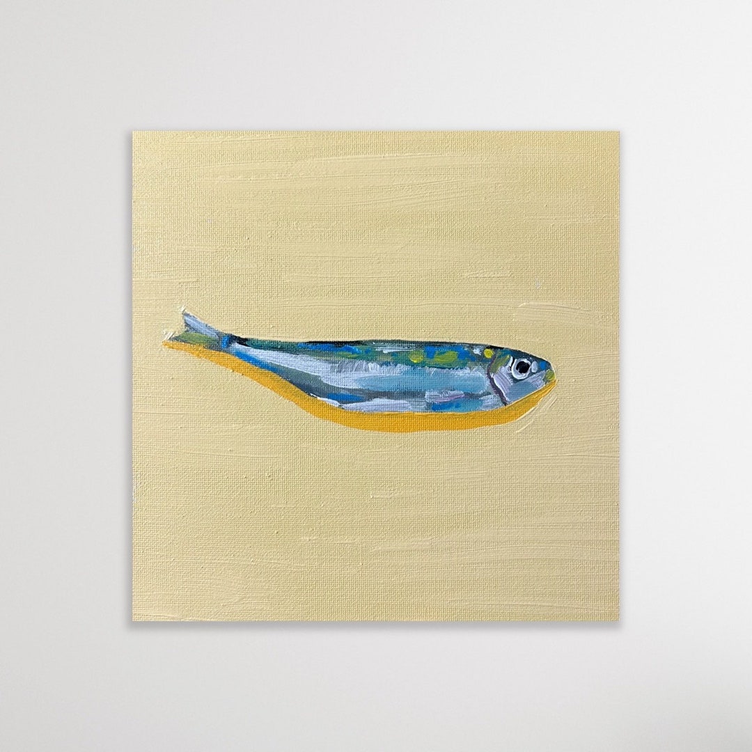 Sardine Still Life Painting on Canvas Sardine Art Fish Art Fish ...