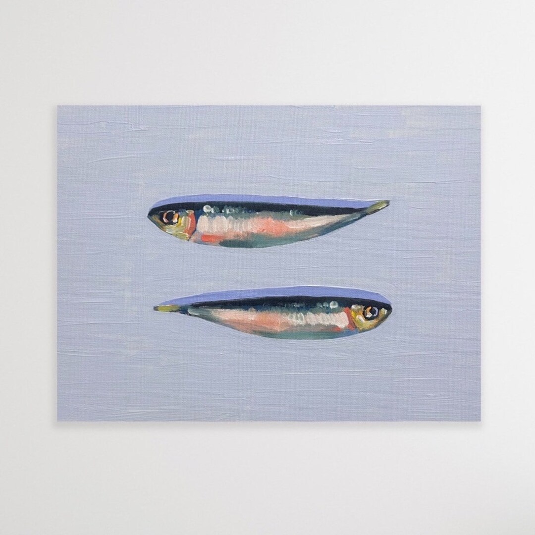 Colorful Sardine Still Life Oil Painting Sardine Art Fish Art Fish ...