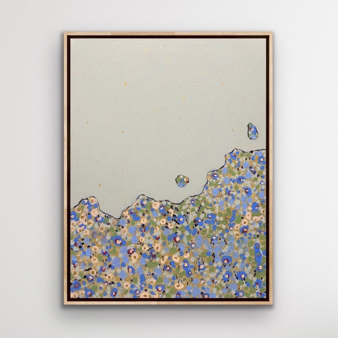 Original Textured Abstract Oil Painting Violet & Neutral Palette ...