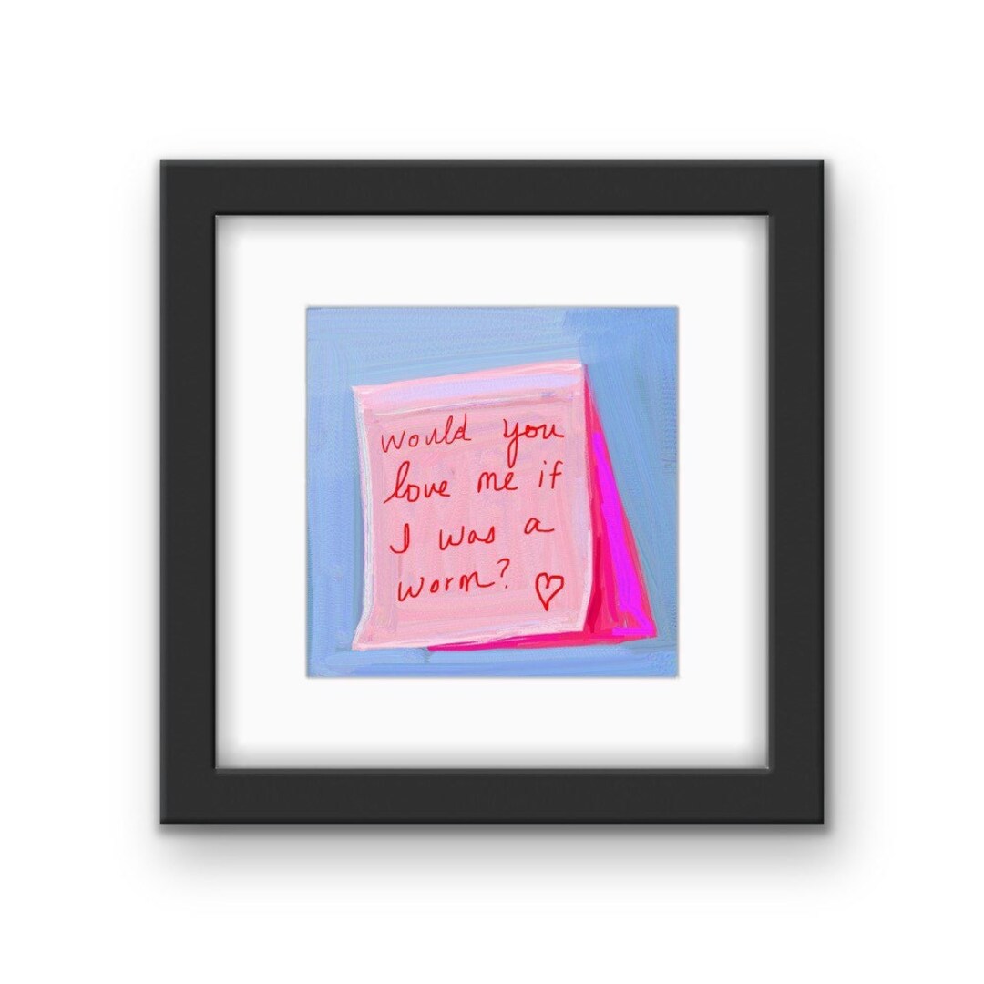 Post-it Love Note Framed Print With Mat Valentines Day Art Would You ...