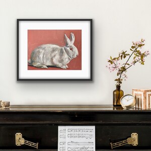 White Rabbit Red Eyes Original Oil Painting on Canvas by Sarah - Etsy