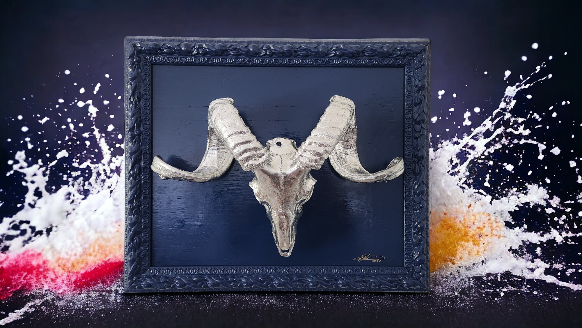 RAM SKULL ARTWORK / Olivieri Artwork - Etsy