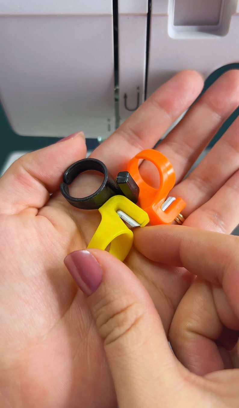 3pcs Sewing Ring Cutter: Stainless Steel Thread Thimble - Etsy