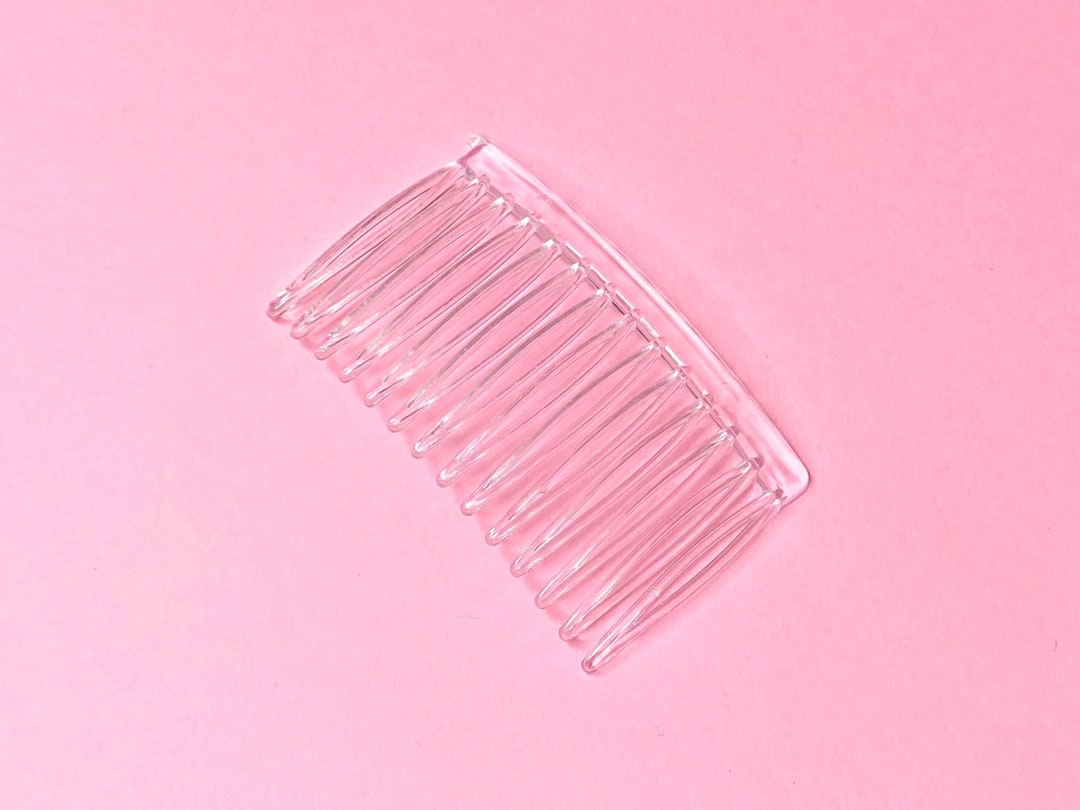 12 Pcs Plastic Combs Transparent Combs 70x40mm - DIY - Wedding Hair ...