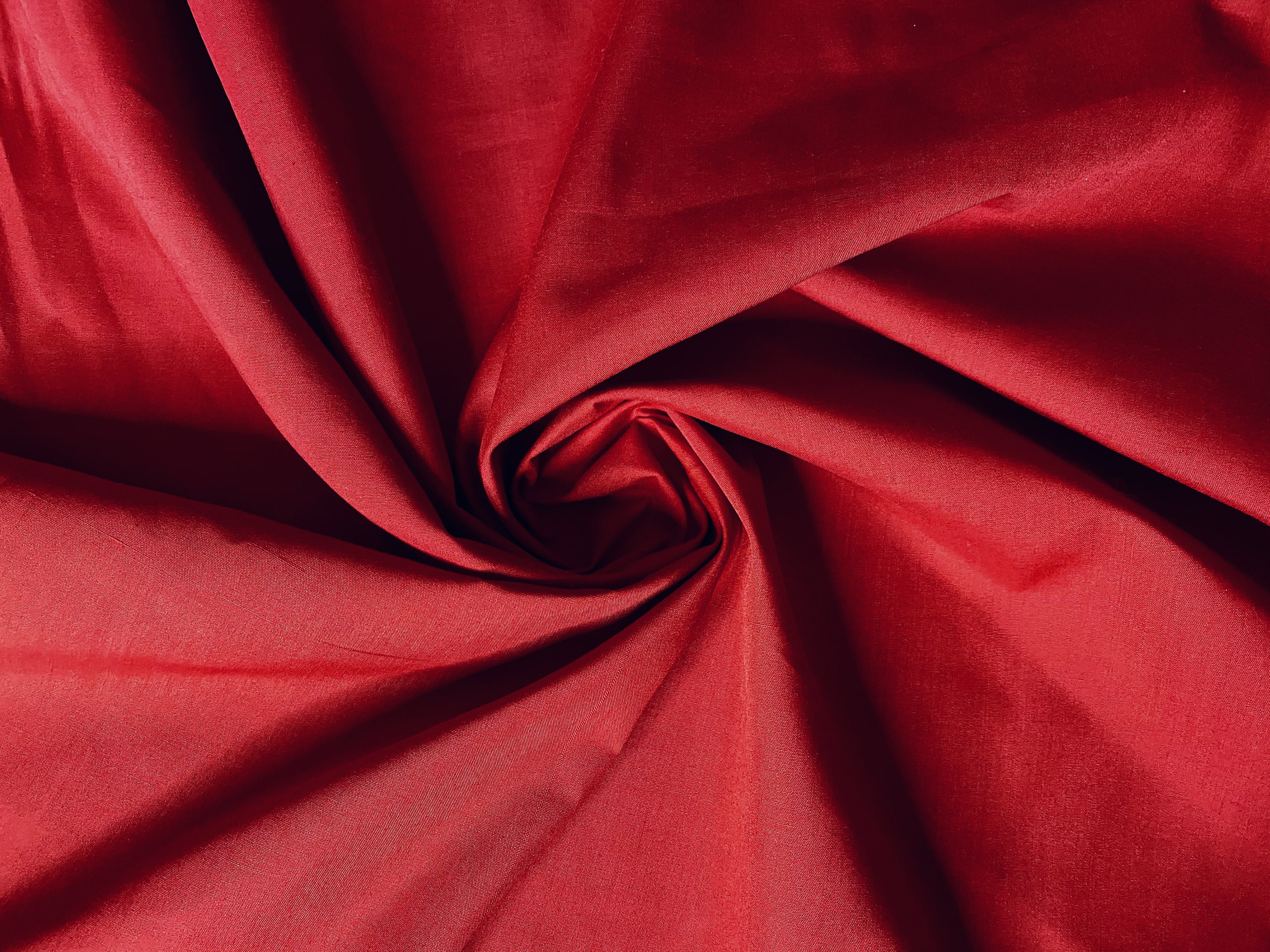 Red Poplin Fabric by Yard 60 inches Width | Etsy