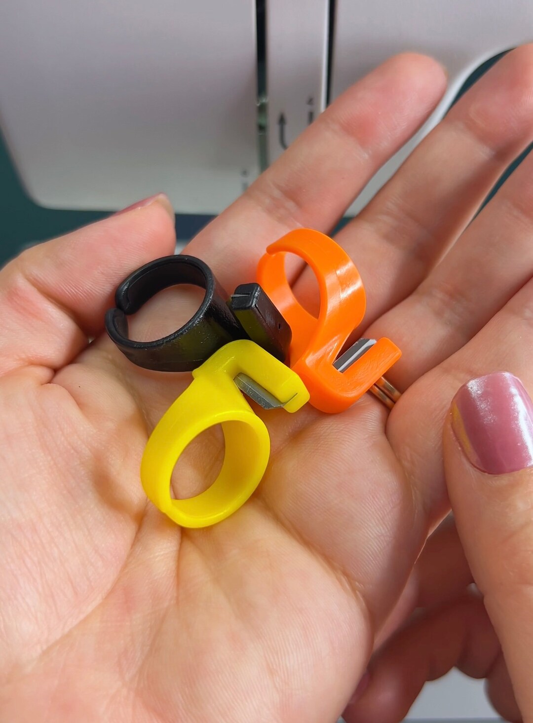 3pcs Ring Cutting Knife, Ring Thimble Ring Cutting Thread Dual-purpose ...