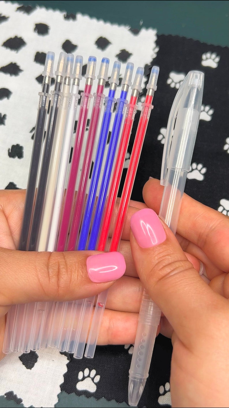 10pcs/set Heat Erasable Magic Marker Pen Temperature Disappearing ...