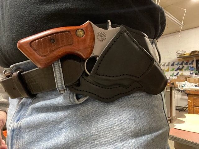 Colt Python Cross Draw Leather OWB Holster Concealed Carry 4 and 4-1/4 ...