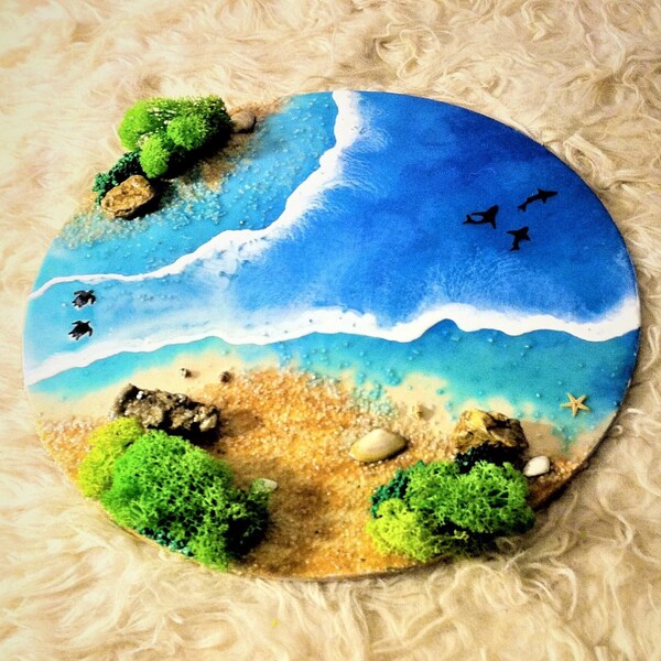 Resin Beach Art - Etsy