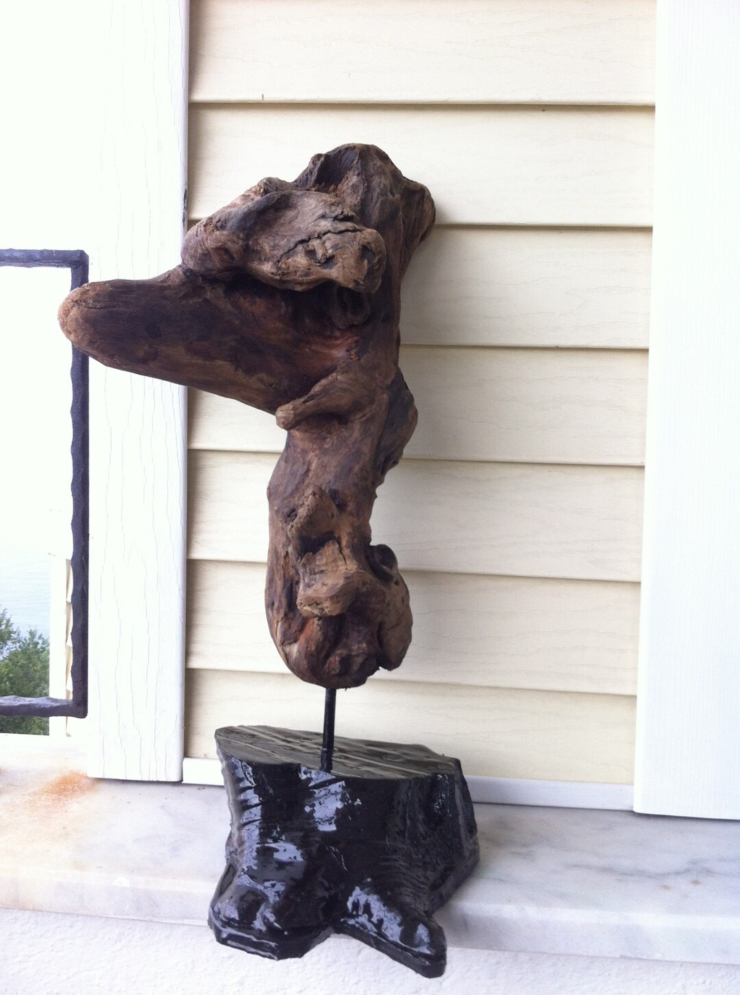 Rustic Wood Sculpture,natural Wood Art,carved Wood Sculpture, Wall ...