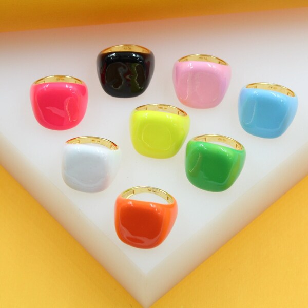 Enamel Ring - Etsy