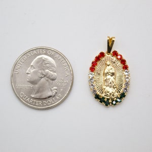 Santa Maria, Virgin Mary, Saint Mary Pendant Cubic Zirconia 18K Gold ...
