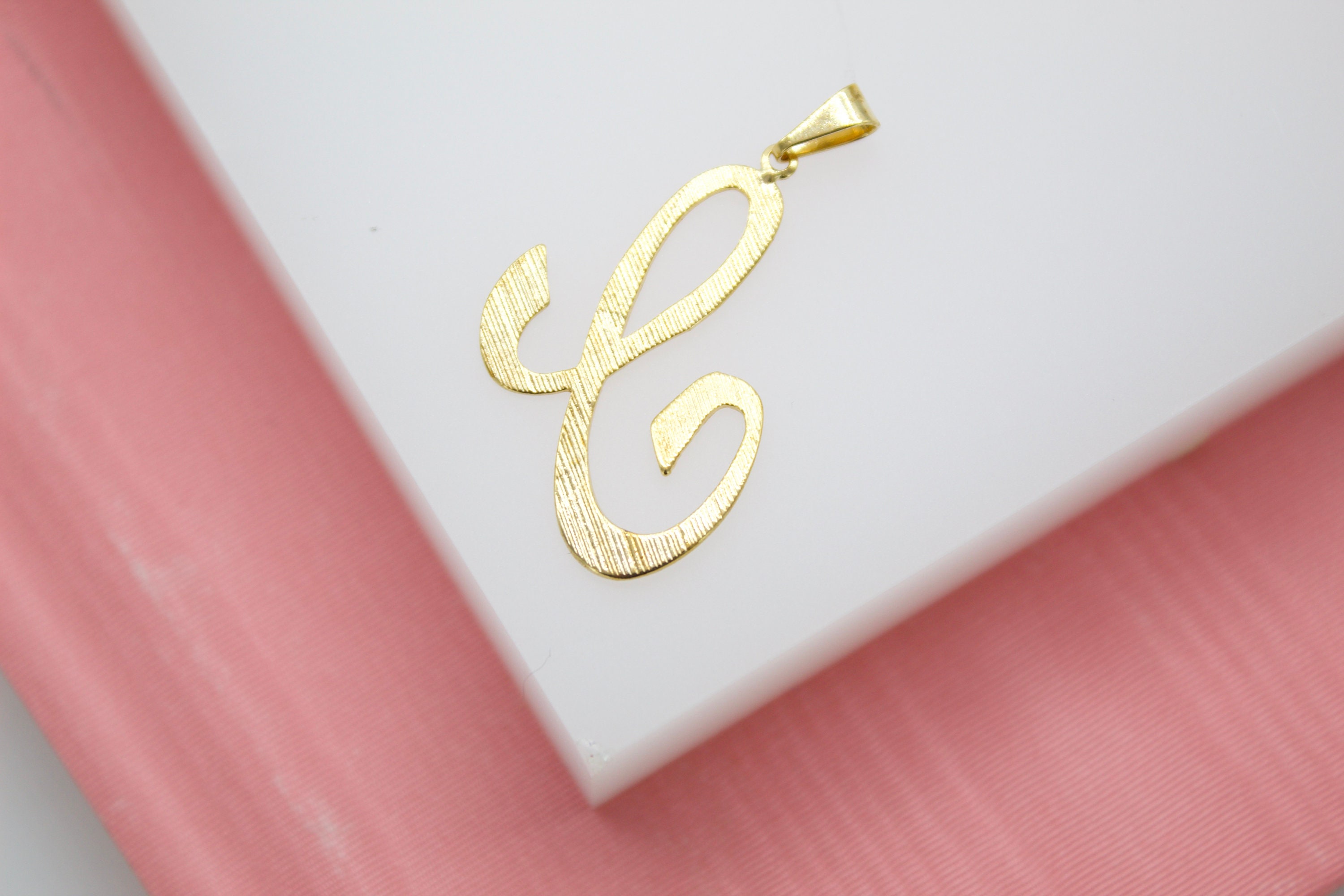 18K Gold Filled Cursive Letter L For Name Necklace Jewelry | Etsy