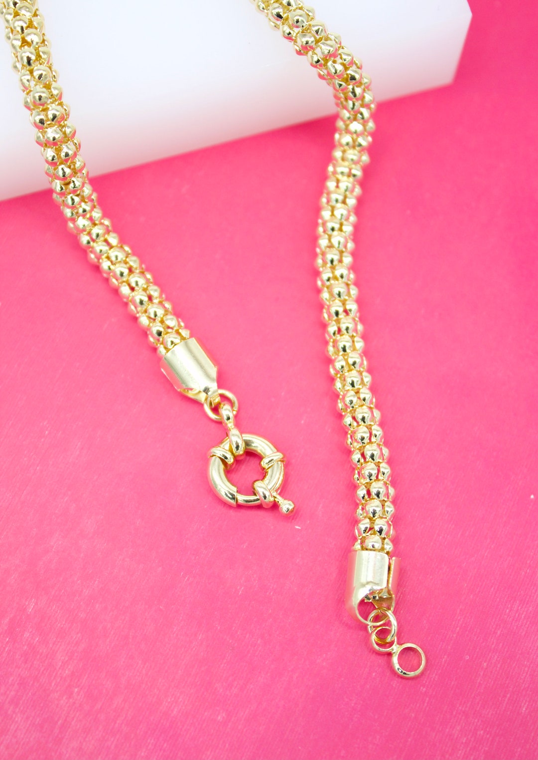 18K Gold Filled Round 6mm Popcorn Chain for Wholesale Chains - Etsy