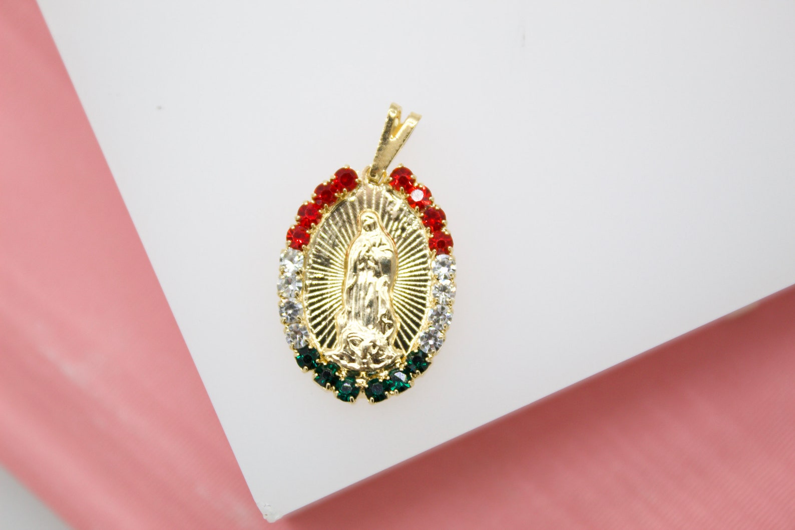 Santa Maria Virgin Mary Saint Mary Pendant Cubic Zirconia | Etsy