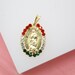 Santa Maria, Virgin Mary, Saint Mary Pendant Cubic Zirconia 18K Gold ...