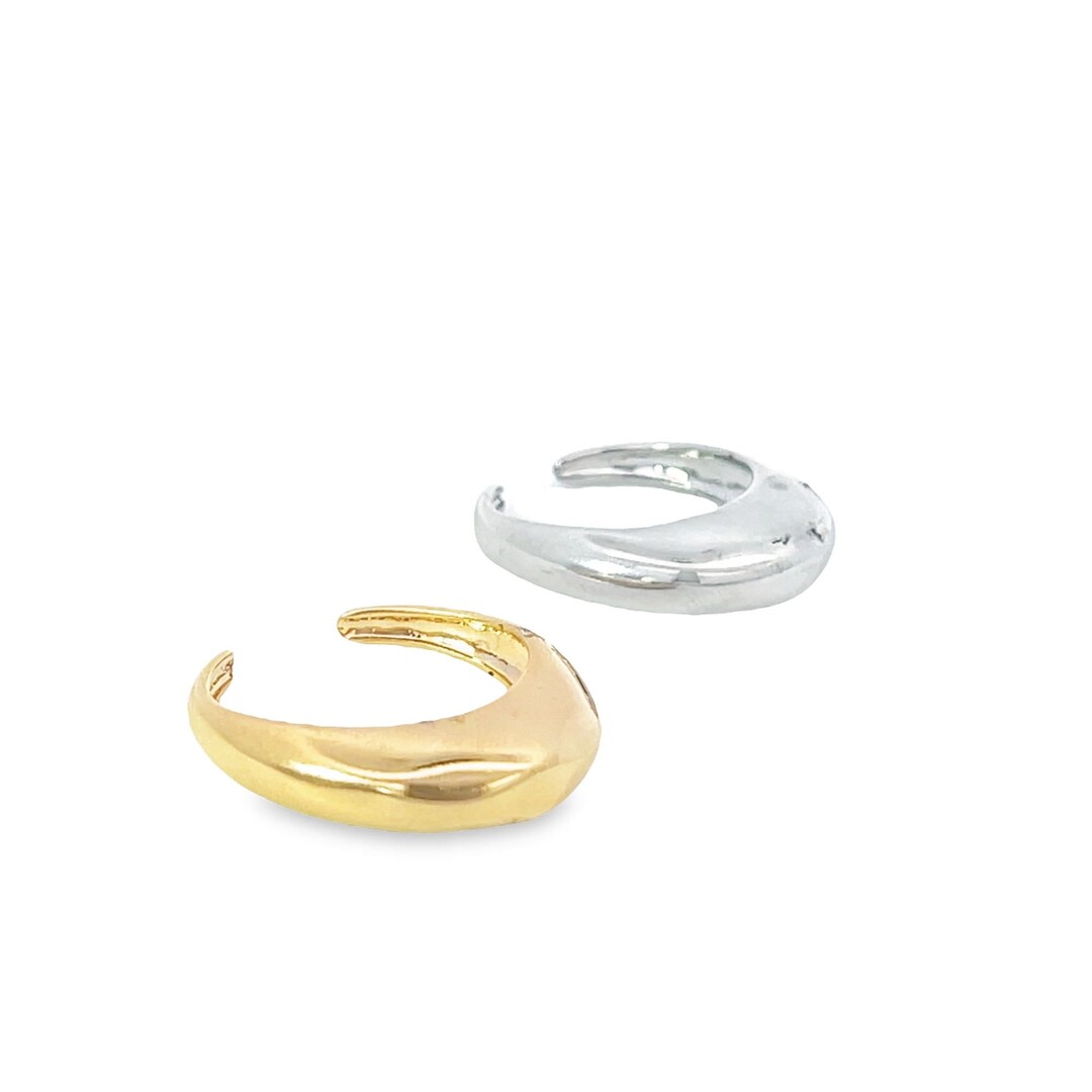 18K Gold Filled Thin Flat Dome Ring Gold Dome Ring - Etsy