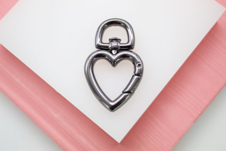 18K Gold Filled Heart Latch For Necklace Jewelry Making | Etsy