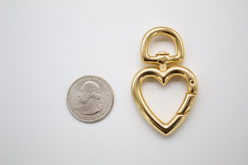 18K Gold Filled Heart Latch For Necklace Jewelry Making | Etsy