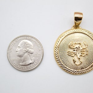 Delicate 18k Gold Filled Scorpio Coin Medallion Charm for Bracelet ...