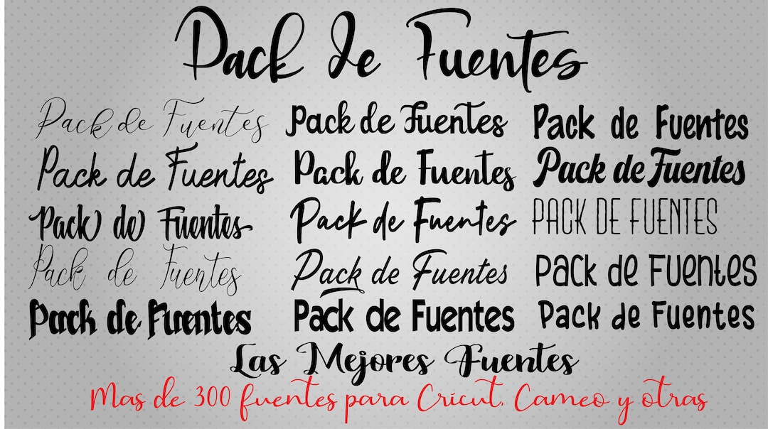 Pack of Fonts for Cutting Plotter (cricut, Cameo and Others) - Etsy