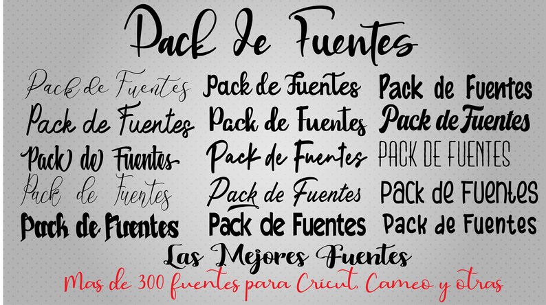 Pack of Fonts for Cutting Plotter (cricut, Cameo and Others) - Etsy