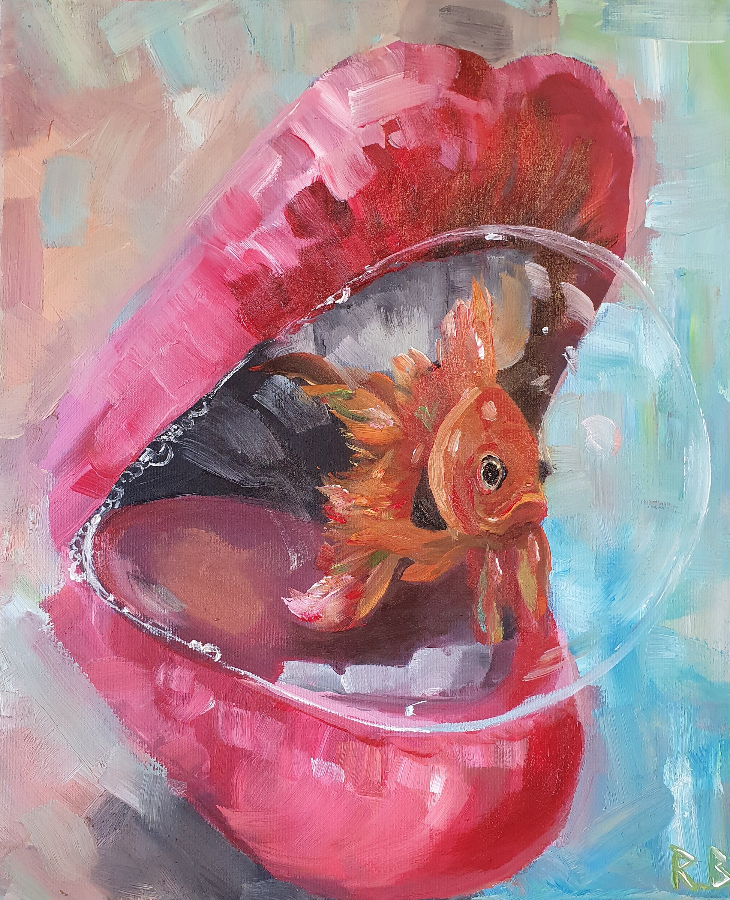 Goldfish Lips Abstract, Digitale PRINT by Ricarda Bentzin-riccarts, Art ...