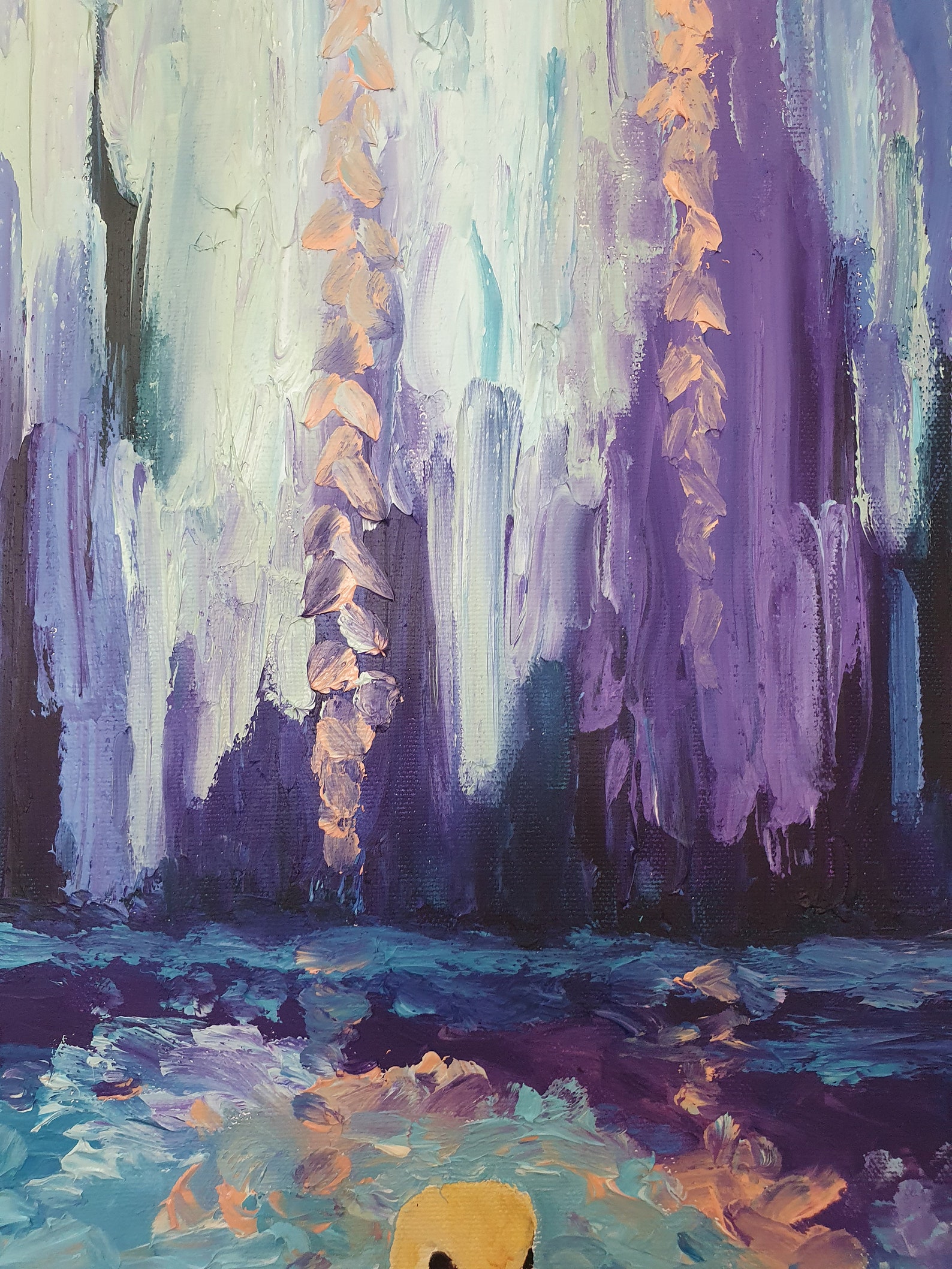 Fine Art "dreaming Women" - Abstract ART -fingerpainted - UNIKAT Oil ...