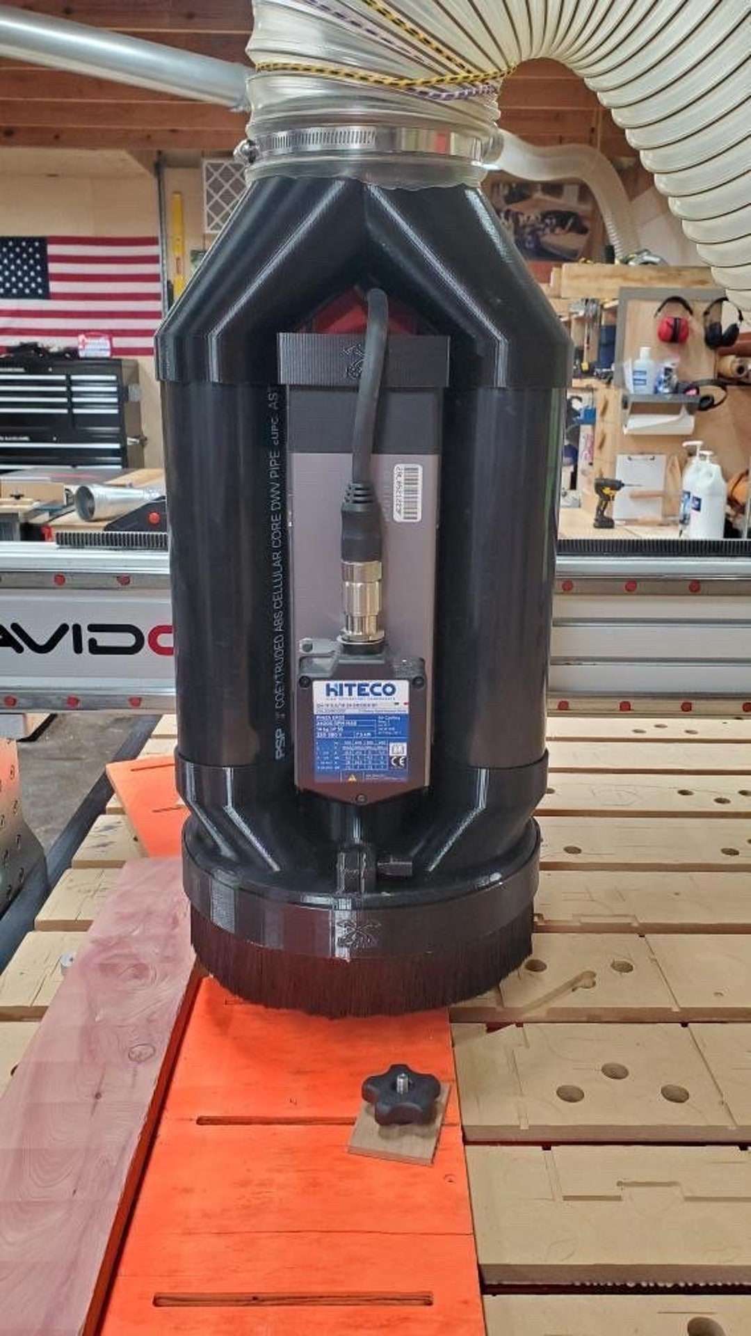 Sidewinder MAX Avid Hiteco 8.7hp Spindle Dust Shoe/ Cnc Dust Boot. - Etsy