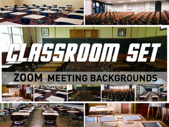 ZOOM BACKGROUND CLASSROOM Set.5 Hi_res Classroom Virtual - Etsy