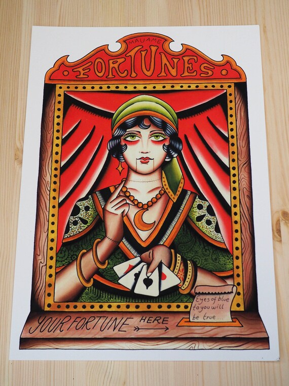 Fortune Teller Colour Fine Art Print A4 or A3 | Etsy