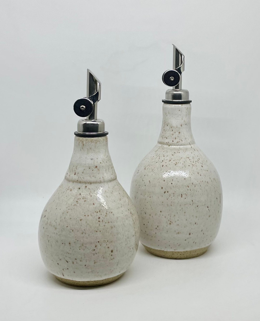 Pottery Oil & Vinegar Cruet Set/ Handmade Unique Ceramic Gift Idea ...