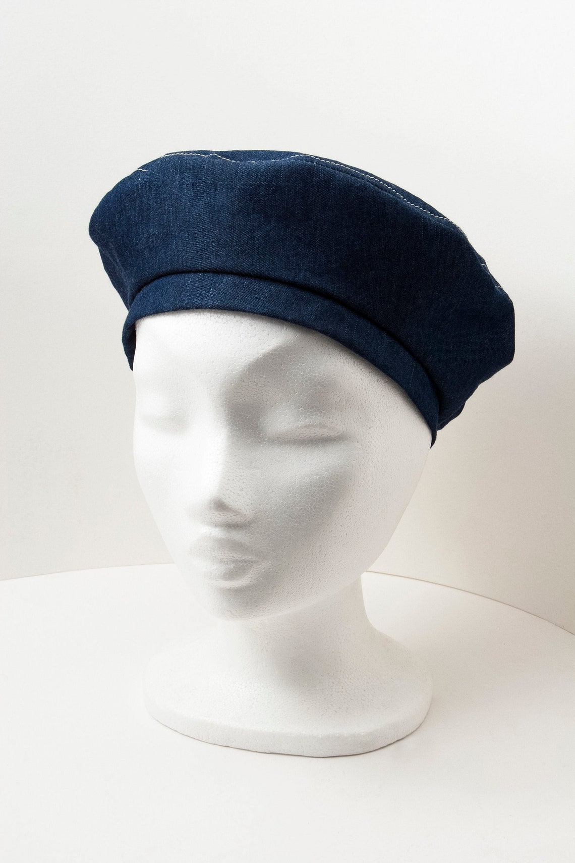 Cappello in denim blu, berretto francese, fatto a mano - Etsy Italia