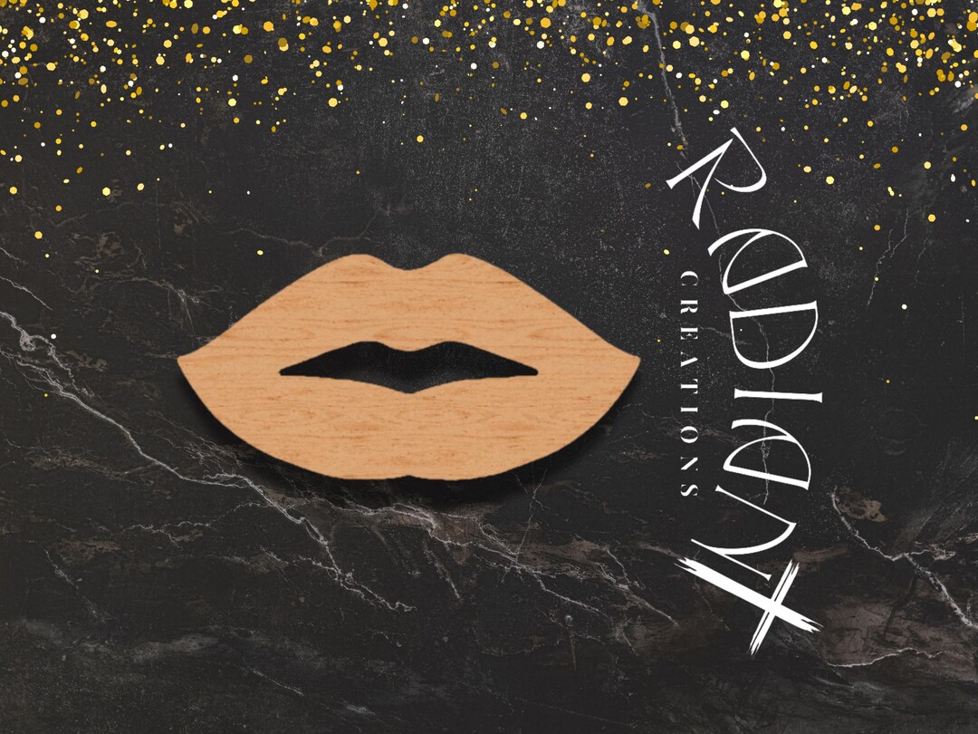 Lips Wood Cutout Door Hanger, Paint Your Own Craft Shape, Fun DIY Wall ...