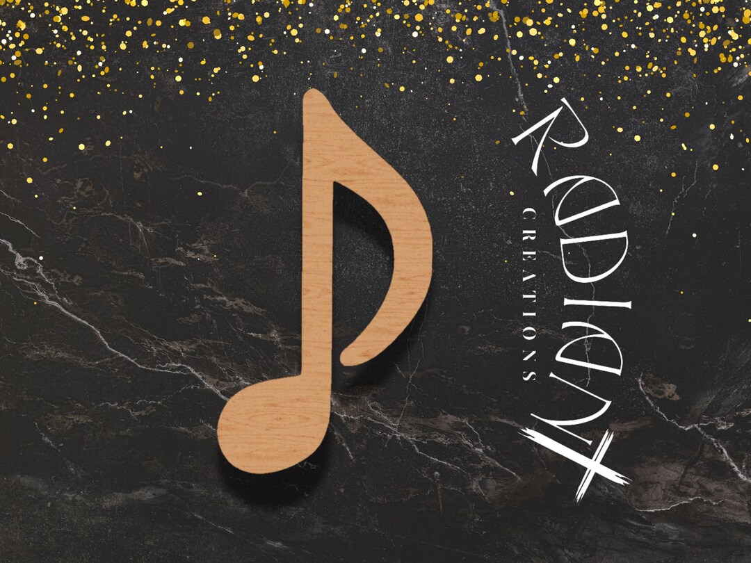 Music Note Wood Cutout for DIY Crafts, Wall Decor, or Custom Painting ...