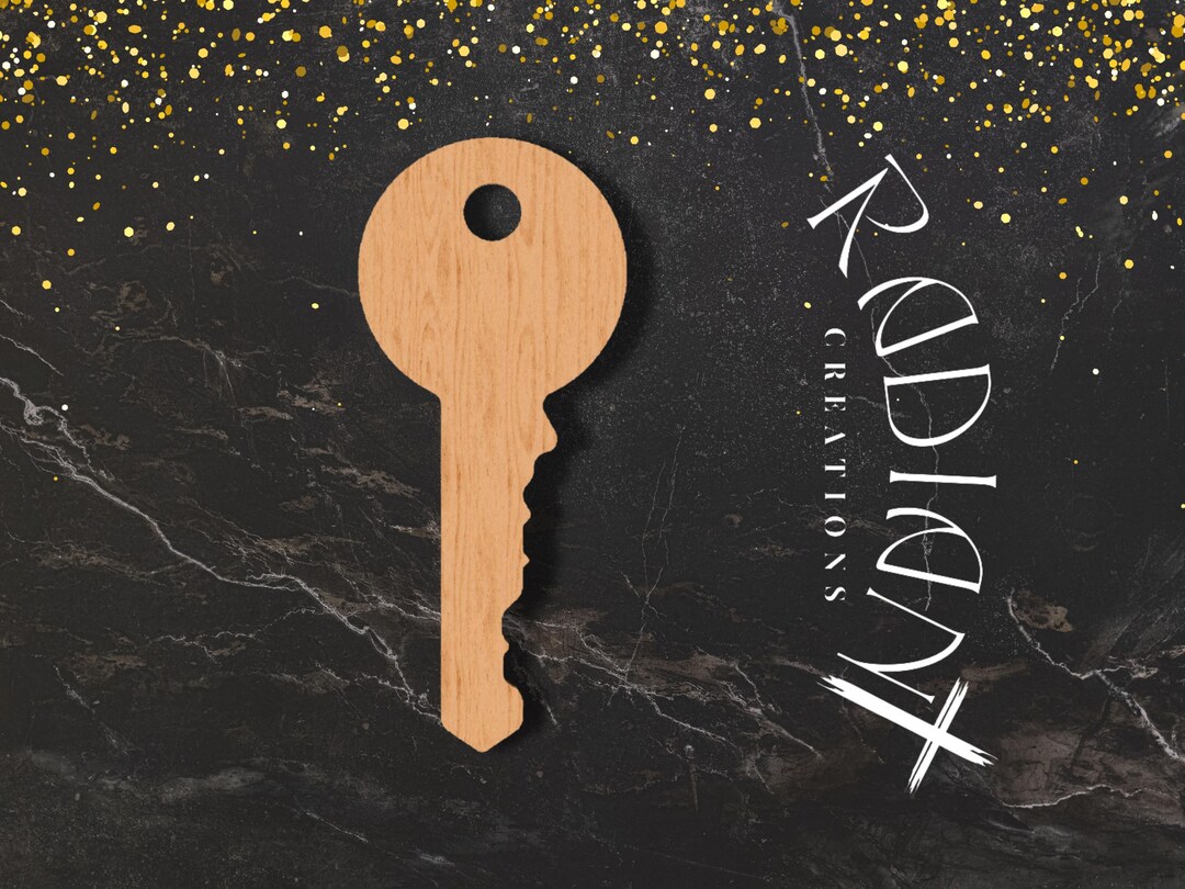 Large Wooden Key Cutout for DIY Door Hanger - Key Shape Craft for ...