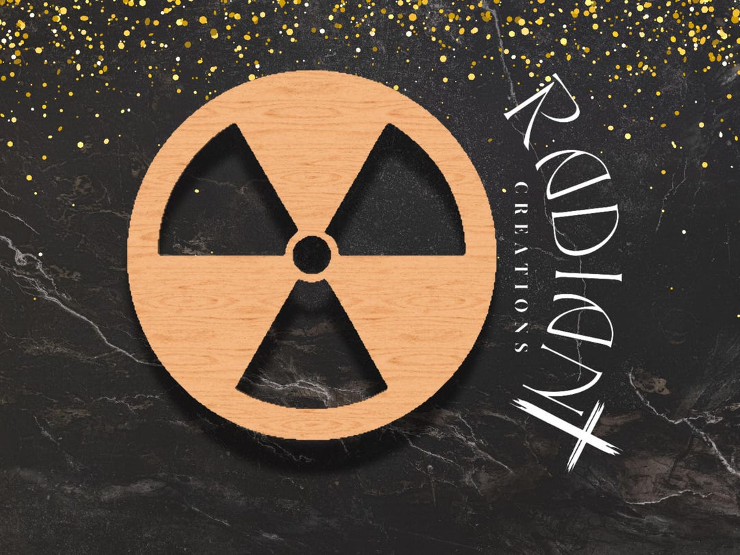 Radioactive Symbol Wooden Cutout DIY Science or Hazard-themed Decor ...