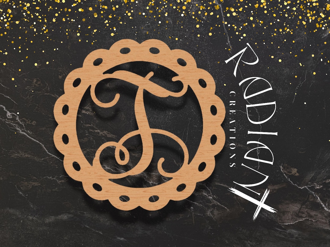 Monogram Letter T Door Hanger - Paintable Wooden Letter for DIY Crafts ...