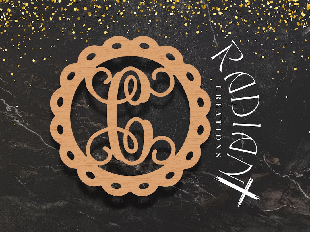 Custom Letter "c" Door Hanger | MDF Circle With Ribbon Holes - Etsy