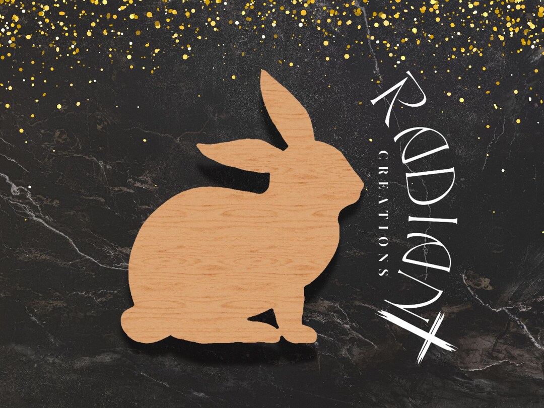 Rabbit Cutout for DIY Door Hanger, Easter Bunny Wood Cutout, Unpainted ...