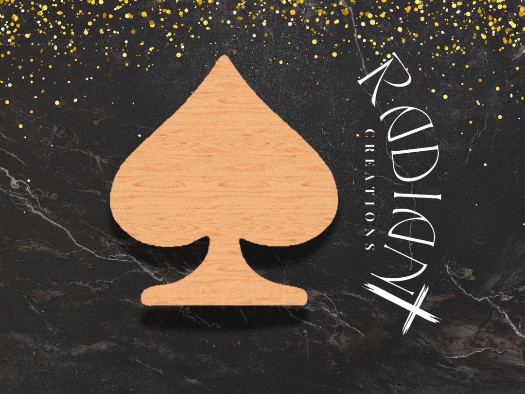 Spade Wood Cutout for DIY Crafts, Card Theme Decor, Poker Party ...